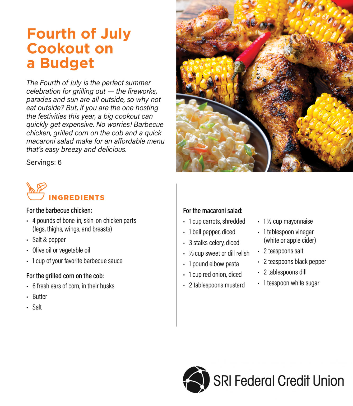 Fourth of July Cookout on a Budget - SRI Federal Credit Union